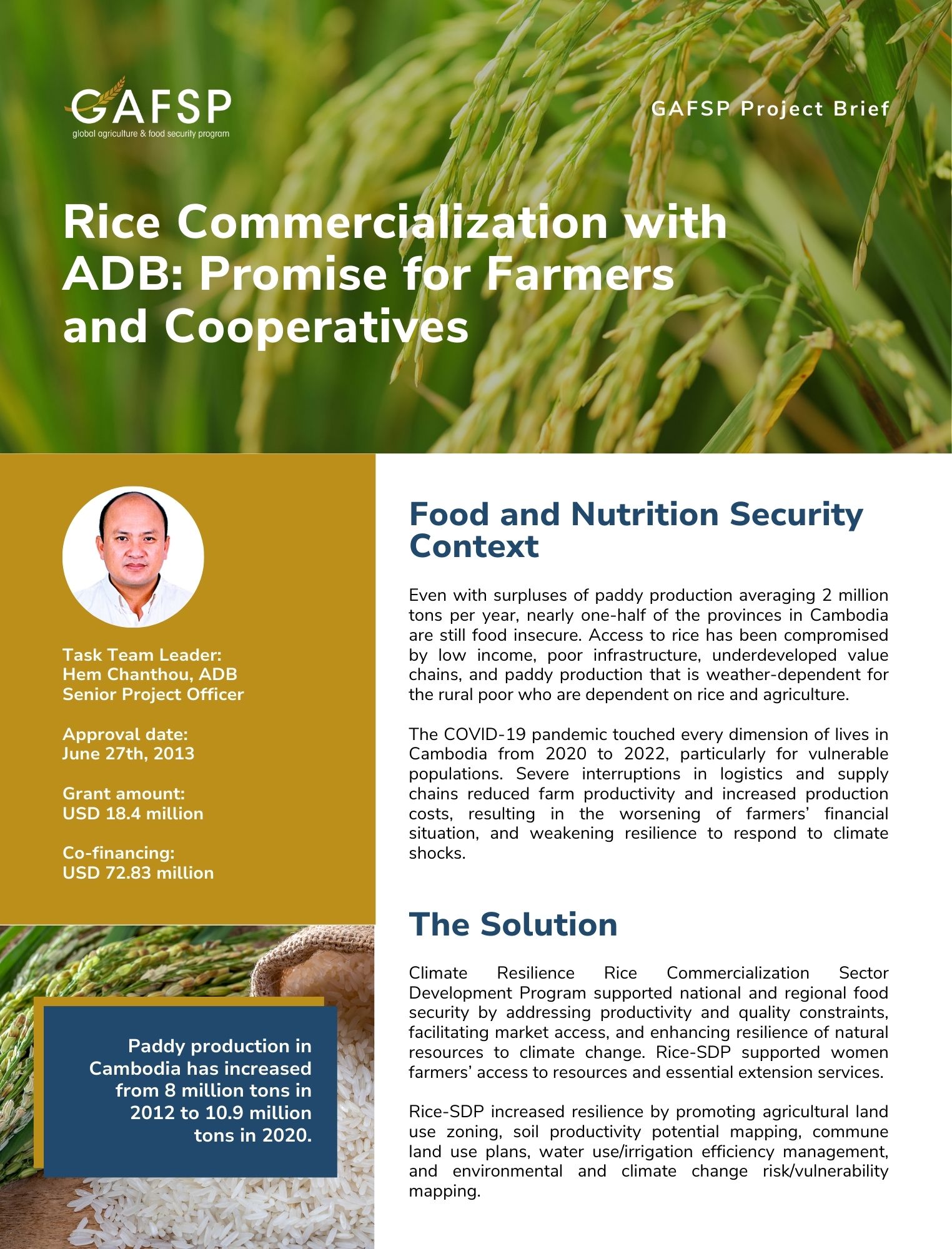 Rice Commercialization with ADB: Promise for Farmers and Cooperatives ...
