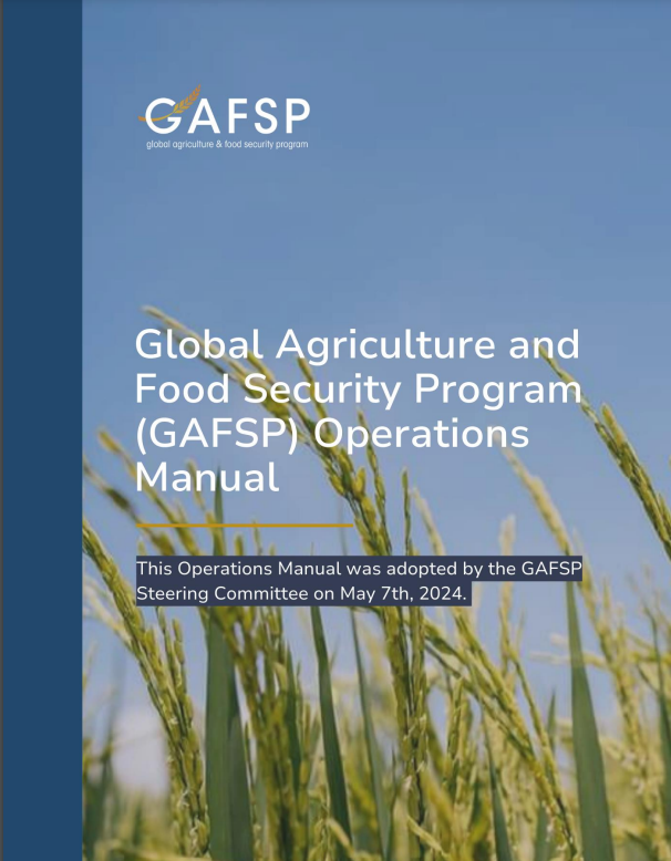 GAFSP Operations Manual | Global Agriculture and Food Security Program